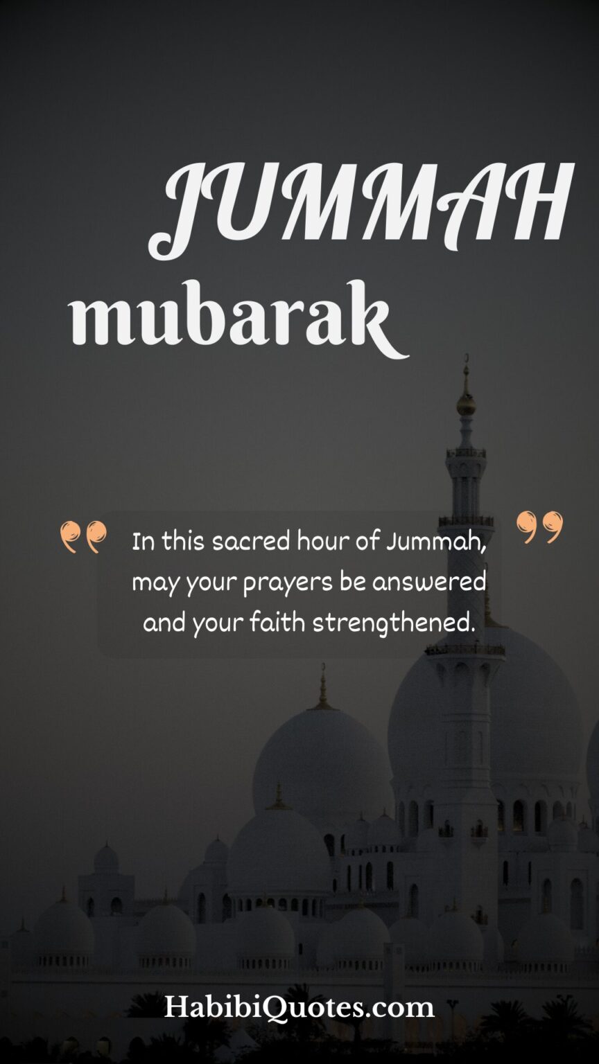 90+ Amazing Jummah Mubarak Wishes And Texts