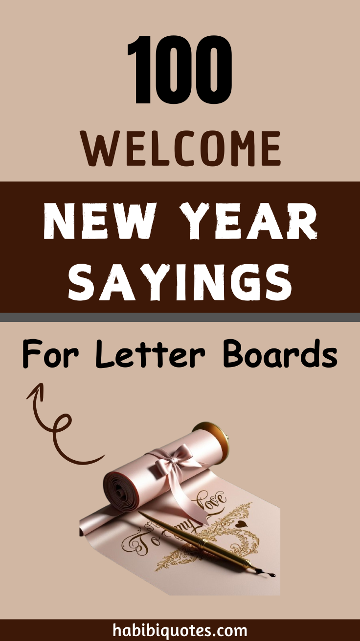 Happy New Year Letter Board Quotes and Sayings